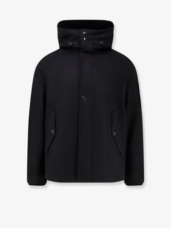 Stone Island Wool Blend Padded Parka Jacket
