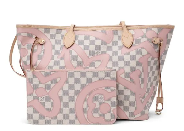 LOUIS VUITTON Neverfull Damier Azur Tahitienne Mm