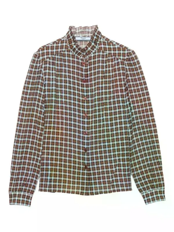 Prada Checked Shirt - Brown