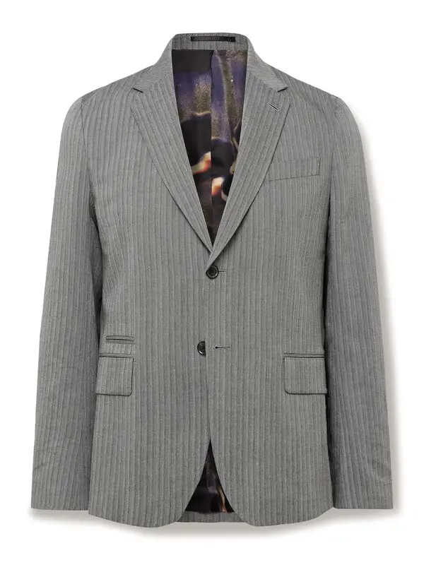 Paul Smith Slim-fit Herringbone Suit Jacket - Gray