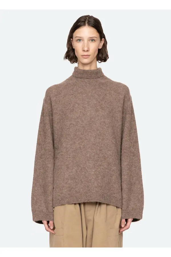 Sea Mallory Striped Combo Sweater - Brown