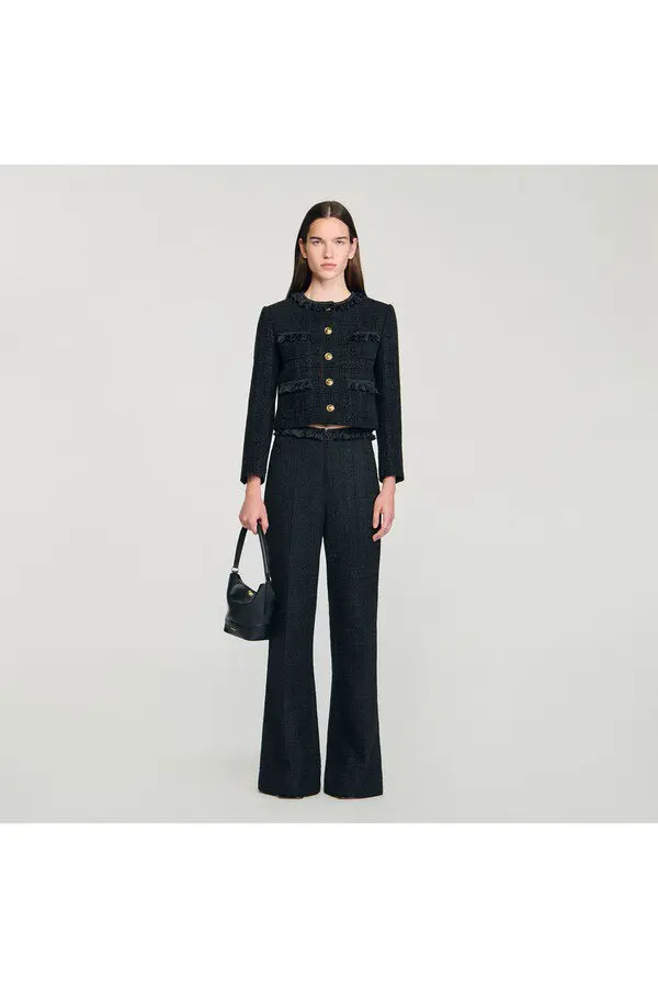 Sandro Tweed Suit Trousers