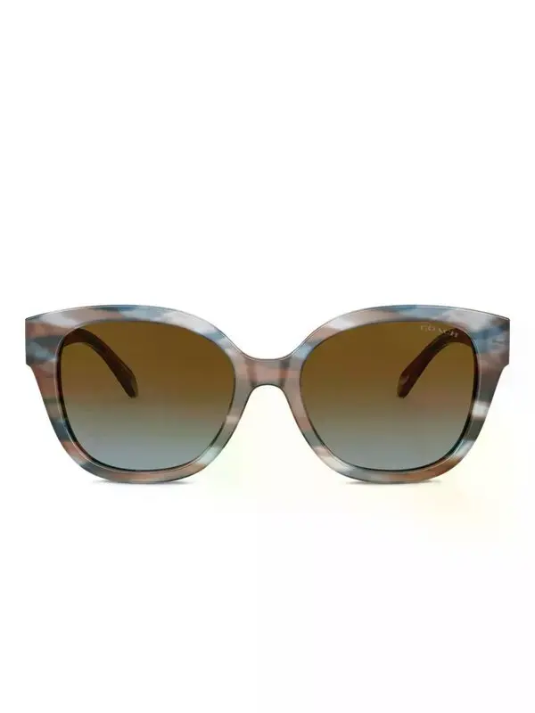 Coach Marble-effect Sunglasses - Blue
