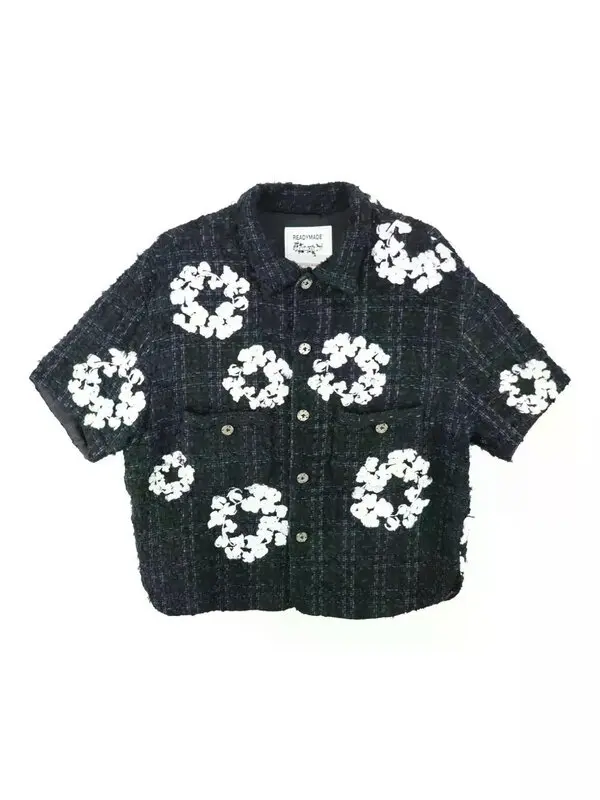 Readymade Wreath-embellished Tweed Jacket