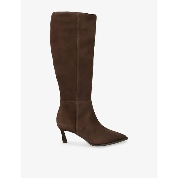 Steve Madden Faux-leather Knee-high Stiletto Boots - Dark Brown