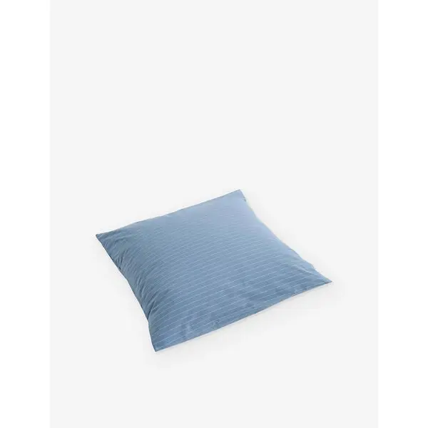 HAY Fineline Square Cotton Pillowcase 80cm X 80cm - Blue