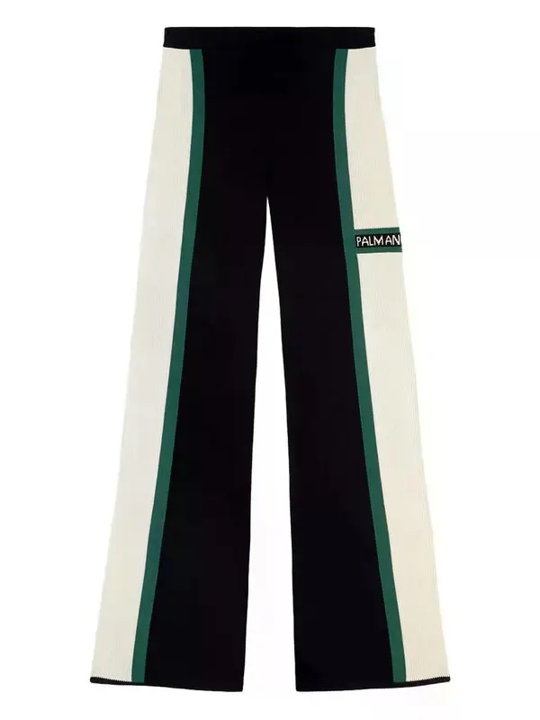 Palm Angels Cb Racing Knitted Flared Trousers