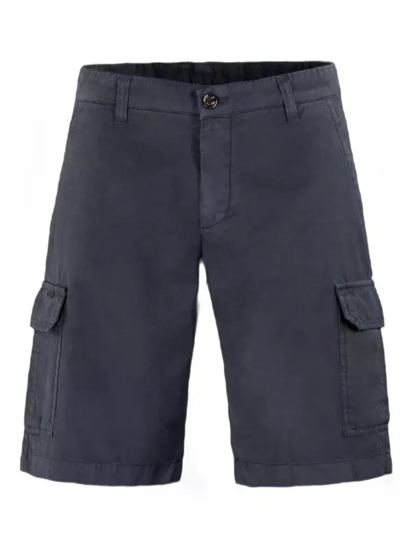 MOORER Buttoned Cargo Shorts - Blue
