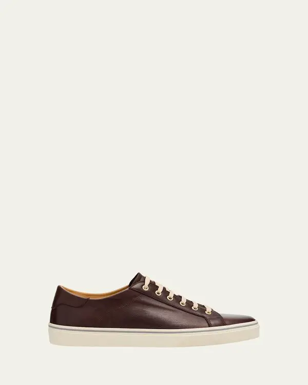 Brunello Cucinelli Vulcanized-sole Leather Low-top Sneakers