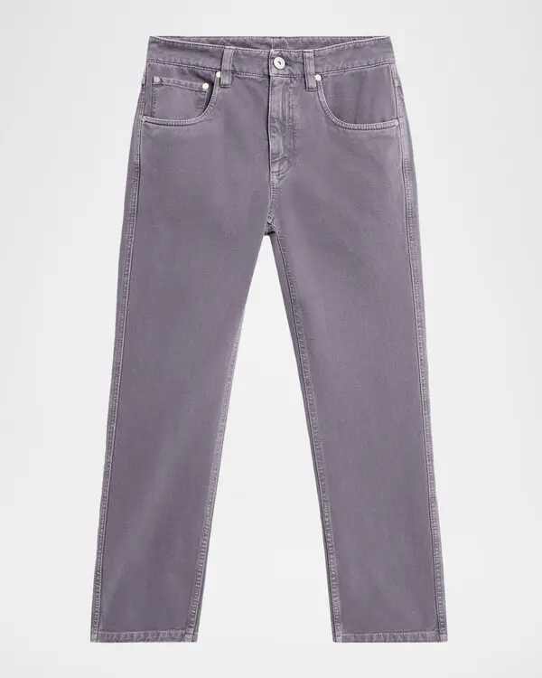 Brunello Cucinelli Bull Denim Straight-leg Pants