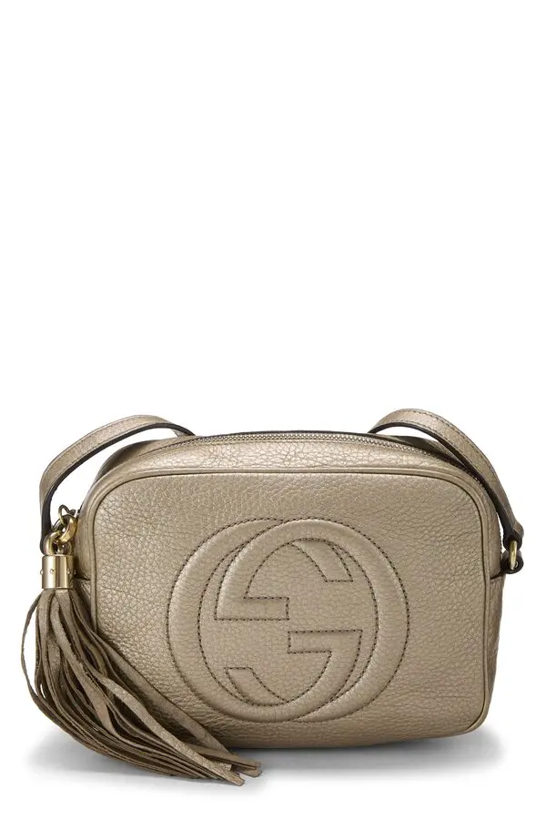 Gucci Metallic Grained Leather Soho Disco Bag - Gold