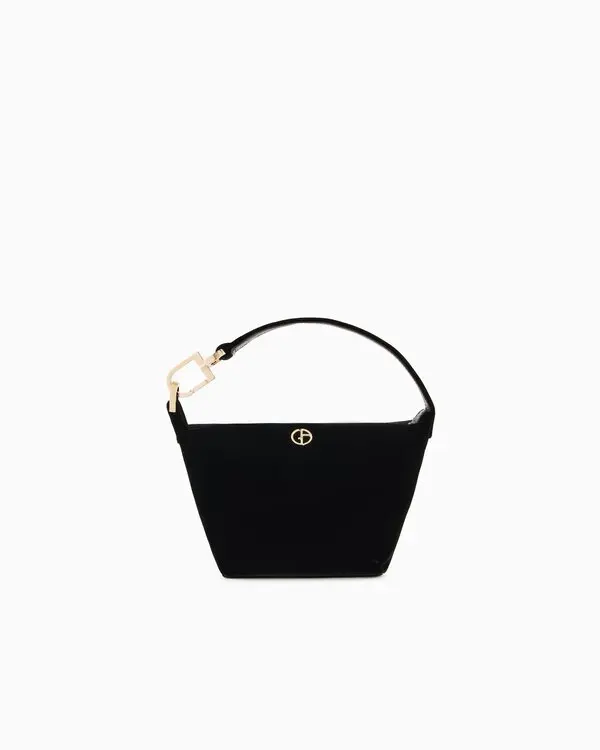 Giorgio Armani La Prima Soft Velvet Mini Handbag - Black