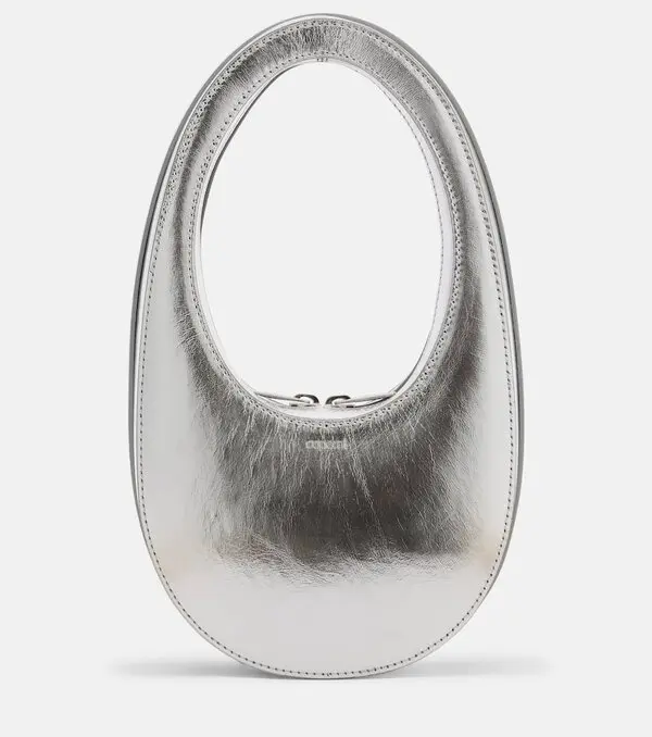 Coperni Swipe Mini Metallic Leather Shoulder Bag