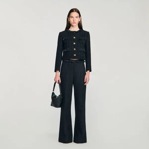 Sandro Tweed Suit Trousers