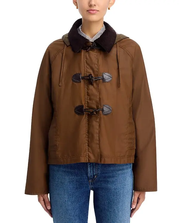 Barbour Myra Hooded Jacket - Bark/hessian Tartan