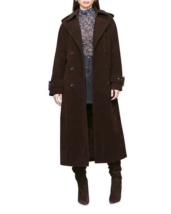 Avec Les Filles Faux Suede Utility Trench