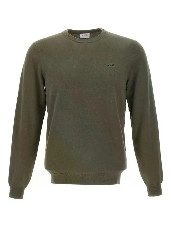 SUN 68 Logo-embroidered Sweater - Green