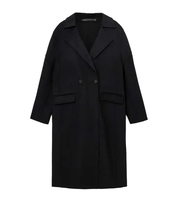 All Saints Wool-blend Sellma Coat - Black