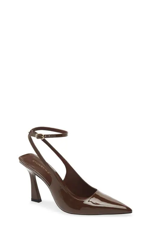 STUART WEITZMAN Vinnie 85 Strap Pump - Walnut