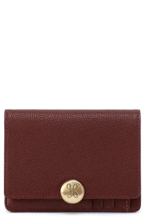 Hobo Small Hutton Leather Bifold Wallet - Brown Bear