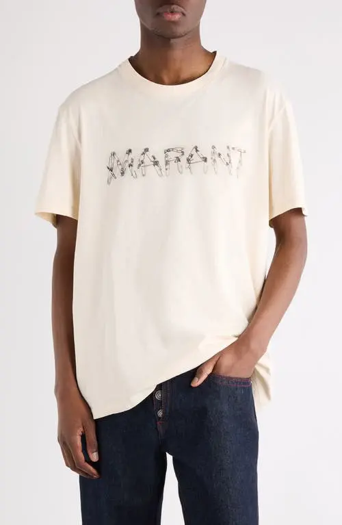 Isabel Marant Honore Logo Graphic T-shirt - Ecru