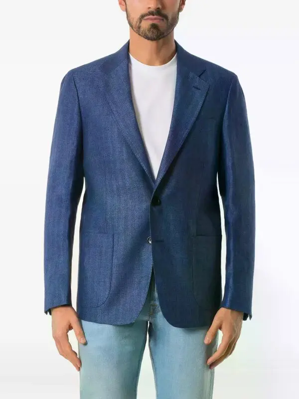 COLAMARINO Patch-pocket Linen Blazer