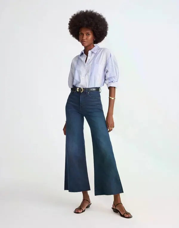 Madewell Flared Wide-leg Crop Jean - Kingston Wash