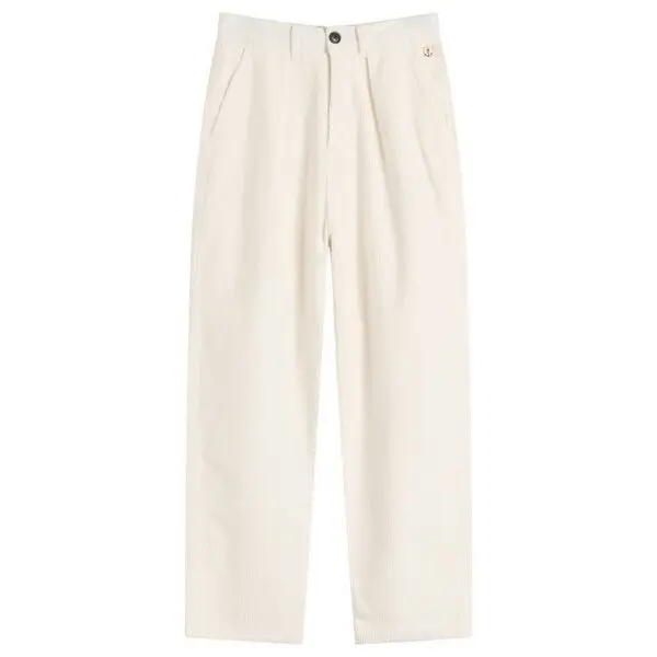 Armor Lux Pleated Corduroy Trousers - Milk