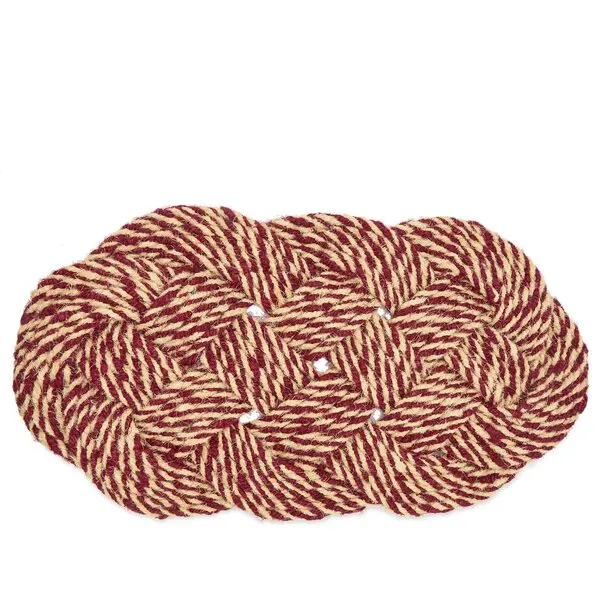 HAY Coco Swirl Door Mat - Bordeaux/off-white