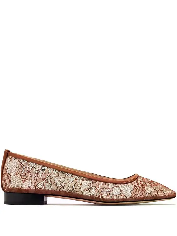 ANDREA WAZEN Julie Lace Ballet Flats