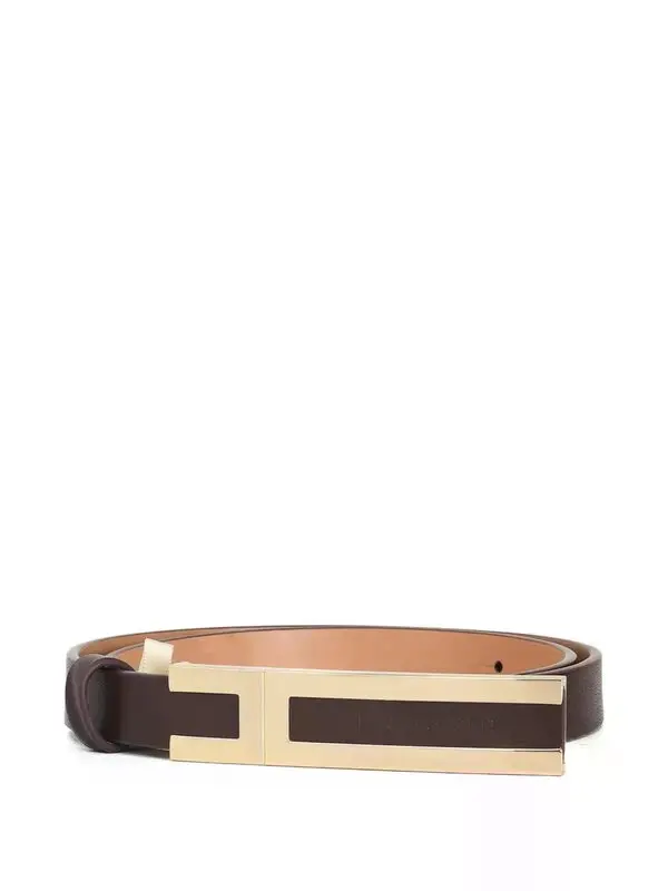 Elisabetta Franchi Leather Logo-buckle Belt - Brown