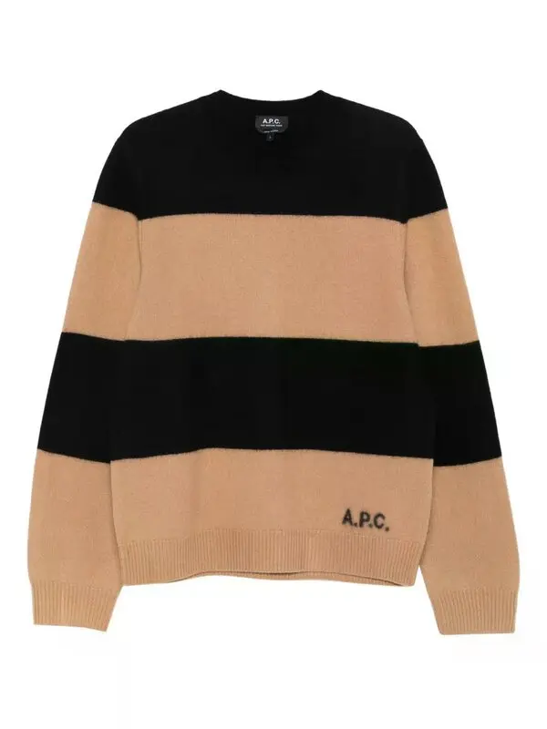 A.p.c. Striped Cashmere Sweater - Neutrals