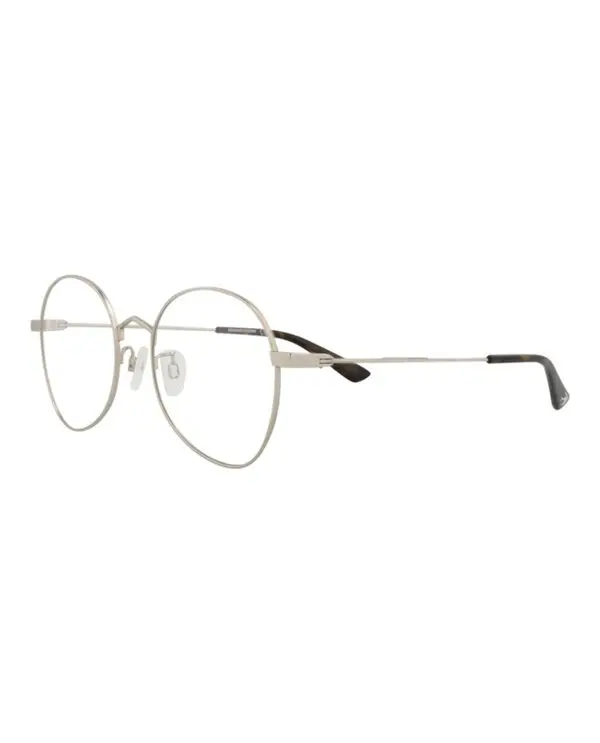 Alexander McQueen Round Oval Optical Frames - Silver Silver Transparent (mq0290o/30009188/003)