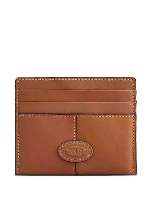TOD'S Leather Cardholder - Brown