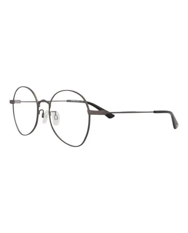 Alexander McQueen Round Oval Optical Frames - Ruthenium Ruthenium Transparent (mq0290o/30009188/001)
