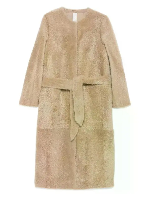 FURLING BY GIANI Belted Sheepskin Coat