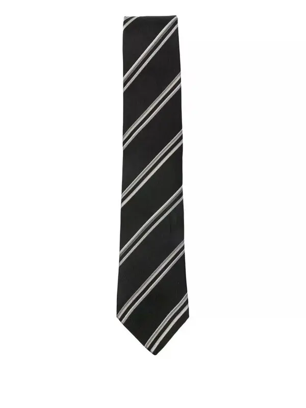 Paul Smith Striped Necktie - Black