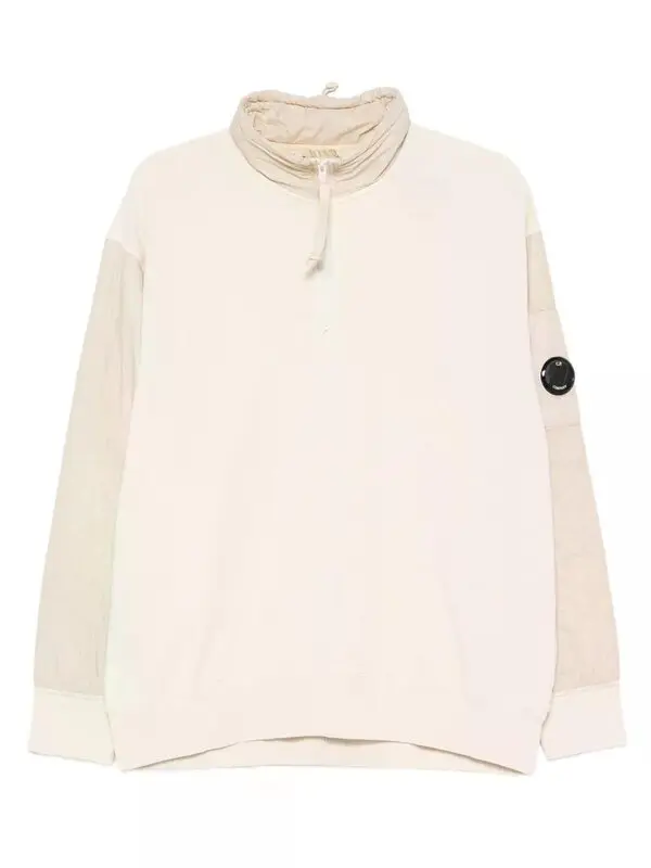 C.P. COMPANY Quilted Panel Half-zip Sweatshirt