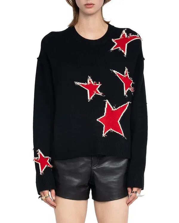 Zadig&Voltaire Markuz Cashmere Crewneck Sweater - Black