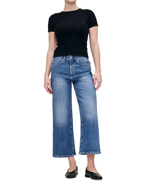 DL1961 Hepburn High-rise Petite Wide-leg Jeans