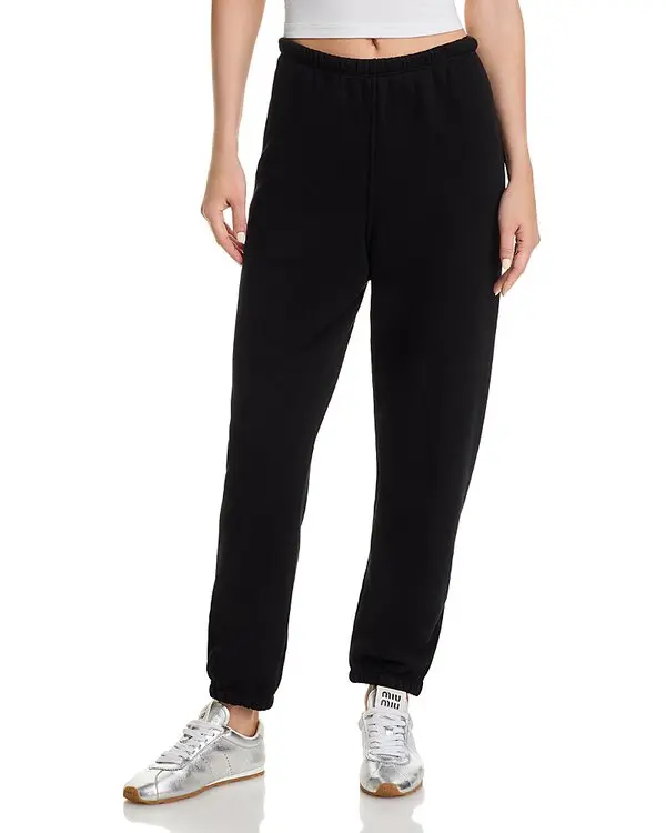 PERFECTWHITETEE Stevie Fleece Easy Sweatpants - True Black