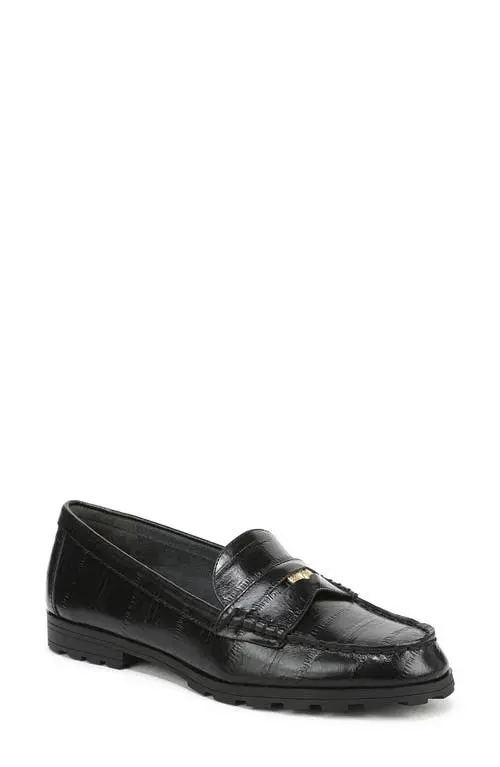 Veronica Beard Penny Loafer With Lug Sole - Black