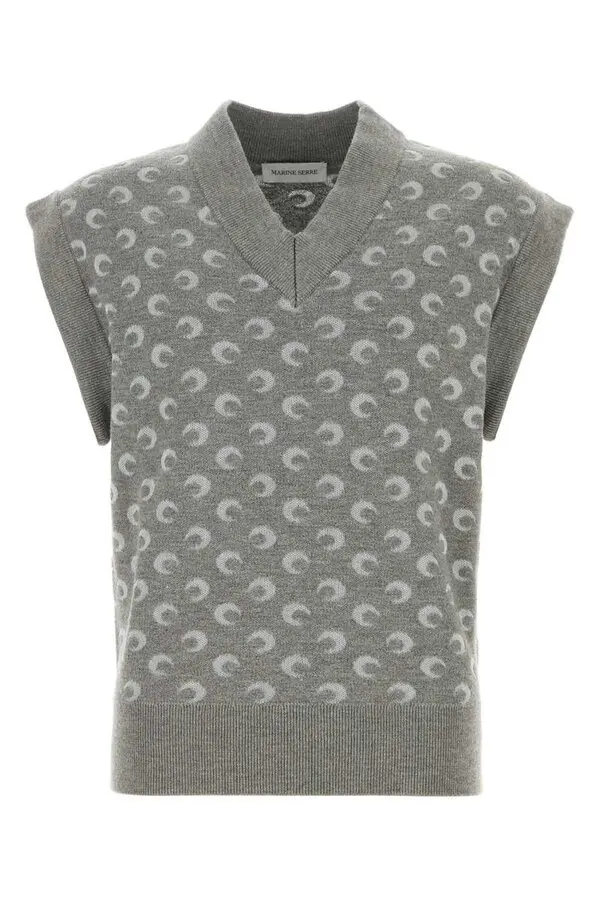 MARINE SERRE Embroidered Knitwear Vest