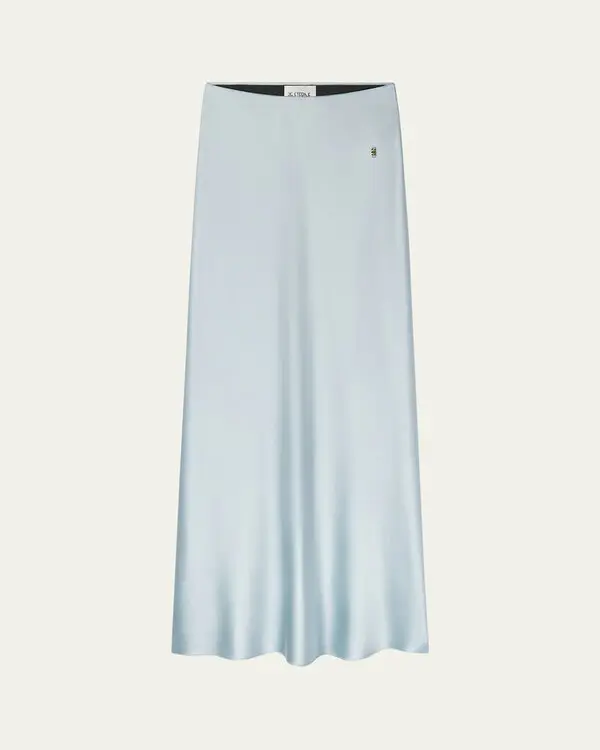 Eterne Camila Silk Midi Skirt
