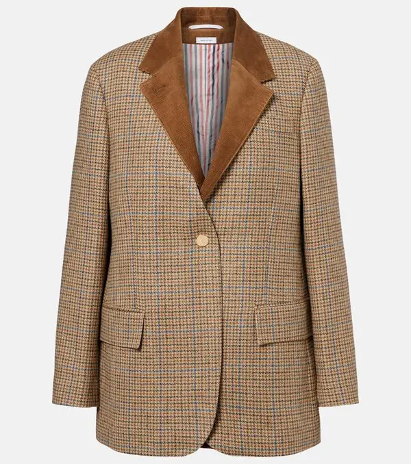 Thom Browne Gunclub Houndstooth Wool Blazer