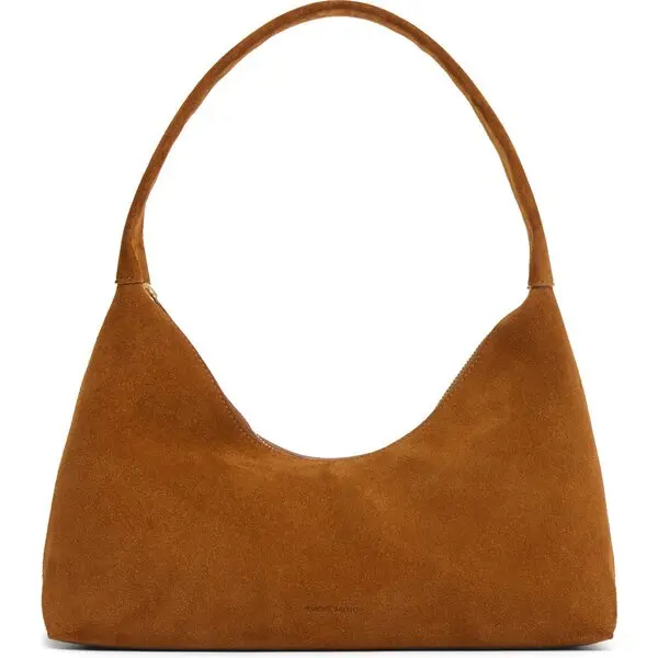 MANSUR GAVRIEL Candy Baguette Suede Shoulder Bag - Saddle