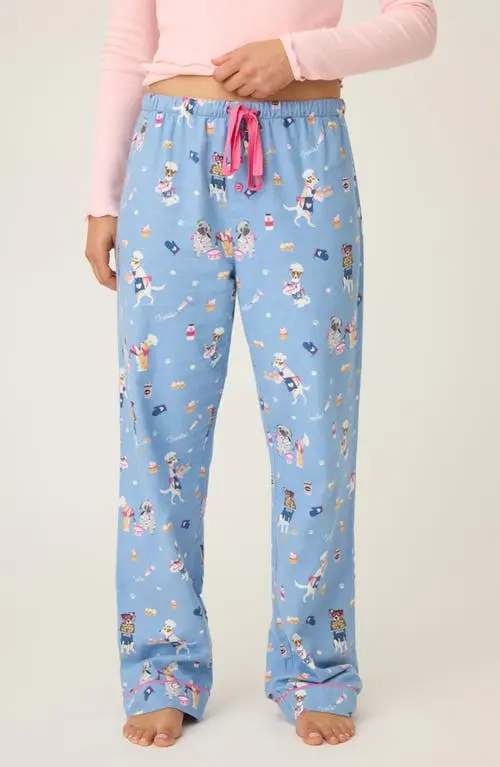 PJ Salvage Flannel Pajama Pants - Denim