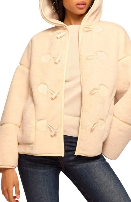 Ramy Brook Lucy Reversible Faux Shearling Hooded Jacket - Bone