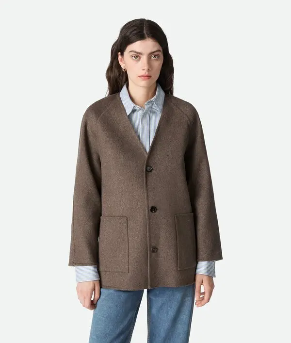 Bottega Veneta Double Face Wool Short Coat