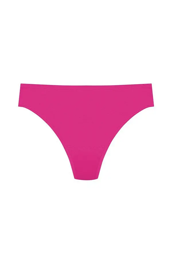 Natori Bliss Bare Cotton Thong - Red